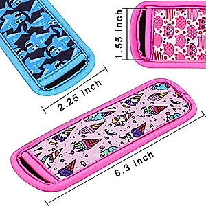 Hzran Ice Pop Sleeves, 8 Pieces Ice Pop Neoprene Insulator Sleeves, Freezer Popsicle Holder Sleeves, Colorful Ice Sleeves Holder Bag, Reusable Washable Ice Popsicle Holders for Kids.