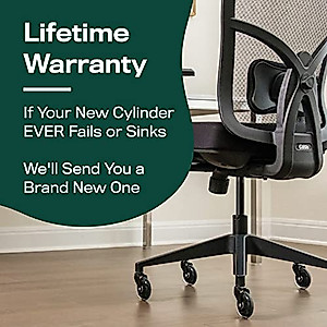 Office Chair Cylinder Replacement with Removal Tool, Heavy Duty Hydraulic - Pneumatic Gas Lift Piston for Office Chairs and Gaming Chairs, Universal Fit