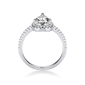 SISGEM 10K 14K 18K Real Gold Engagement Ring for Women,1.5 Carat(cttw) Water-Drop Pear Shaped Moissanite Wedding Ring with Engraved Name,Promise Bridal Ring Fine Jewelry for Her (925 Sterling Silver)