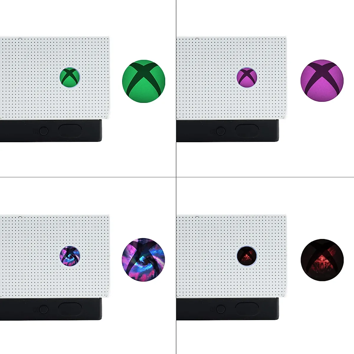 PlayVital Custom Home Button Power Switch Stickers Skin Cover for Xbox Series X & S, for Xbox One & Xbox One X/S Console & Controller, for Xbox One Elite Controller and Kinect - 60 pcs One Pack