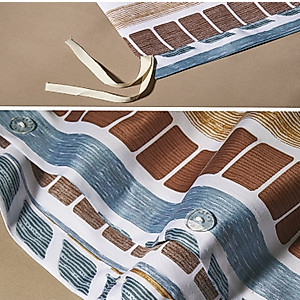 Bohemian Duvet Cover Striped Ethnic Boho Reversible Southwestern 400TC Cotton Bedding 3pc Set Navy White Orange Modern Geo Aztec Print (Queen, Teal Rust)