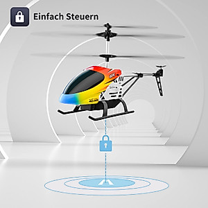 DRONEEYE M5 Remote Control Helicopter for Kids,Altitude Hold 2.4GHz RC Aircraft with Gyro for Beginner Hobby Toys,30 Min Play,Indoor Flying with 3.5 Channel,LED Light,High,Low Speed