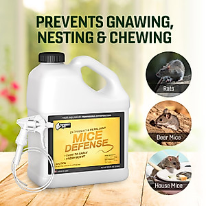 Exterminator’s Choice Mice Repellent Spray - 1 Gallon - Rodent Defense Spray for Lawns, Gardens, Attics, and Garages - Non-Toxic Deterrent - Repels Mice and Rats - Safe for Kids and Pets