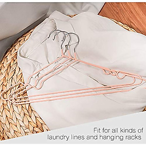Lomani Colored Steel Clothes Hangers, Non Slip Hangers, Durable Heavy Duty, Coat Hangers, No Shoulder Bump Suit Hangers, Laundry Metal Hangers, Space Saving Adult Clothes Hangers 60 Pack-Random Color