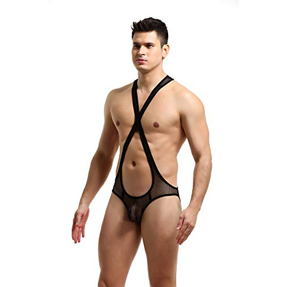 4UFIT Men's Jockstrap Leotard Underwear Jumpsuits Wrestling Singlet Bodysuit