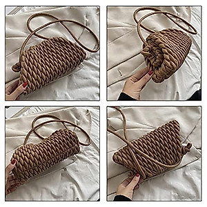 Quilted Clutch Handbag Dumpling Bag for Women Cloud Purse Ruched Bag Handmade Leather Hobo Bag