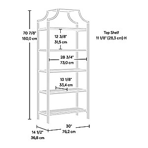 Sauder 428207 International Lux Bookcase - Deco Stone™ Finish