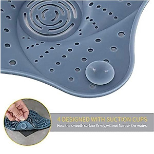 Drain Strainer, Hair Catcher, 2022 Design Anti Clog-Free, Bathroom Bathtub Shower Kitchen Sink Floor Drain, Tub Rubber Stopper, Pet Fur Food Basket, Flexible Silicone, White Black Blue, Standard