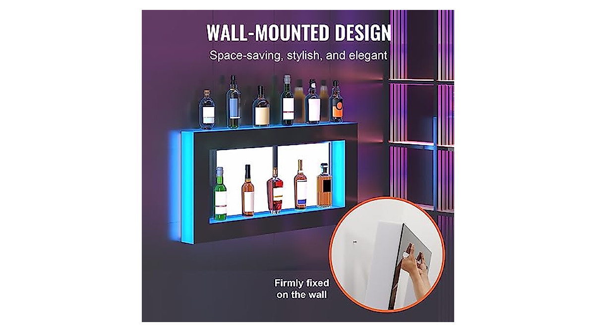 Illuminate Your Bar with VEVOR LED Display Shelf
