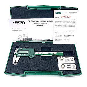 INSIZE 1111-75A Mini Electronic Caliper, 0-3"/0-75 mm