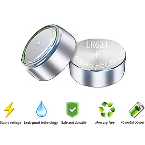 SKOANBE 10PCS LR621 AG1 SR621SW 364 LR60 164 1.5V Watch Battery