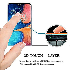 beukei (3 Pack) for Samsung Galaxy A20E / A10E Screen Protector Tempered Glass (5.8 inches),Glass with 9H Hardness, Anti Scratch, Bubble