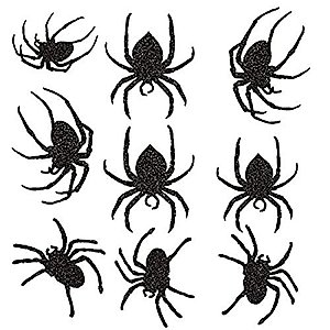 Amscan Glitter Paper Spider Cutouts