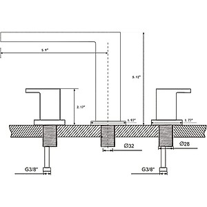 UFaucet Modern Bathroom Faucet Widespread 3 Hole Waterfall Brushed Nickel Bathroom Faucet,8 inch Stainless Steel Two Handle Bathroom Vanity Sink Faucet with Supply Lines and Drain