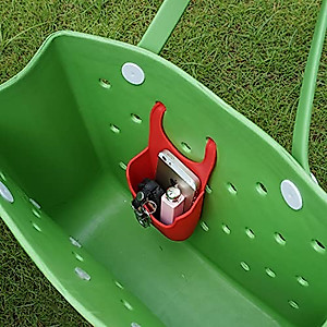 MOTAIN Insert Silicone Storage Pouch,Travel Accessory Organizer Compatible with Bogg Bags,Keep Cell Phone, Lipstick, Sunglasses etc(Red)