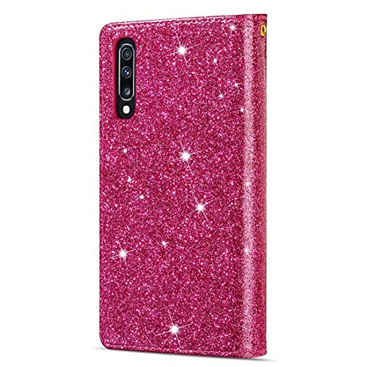 BOYUHII Silicone Protective Case for phone For Samsung Galaxy A50 / A30s / A50s Multi-card Slots Starry Sky Laser Carving Glitter Zipper Horizontal Flip Leather Case with Holder & Wallet & Lanyard ATC