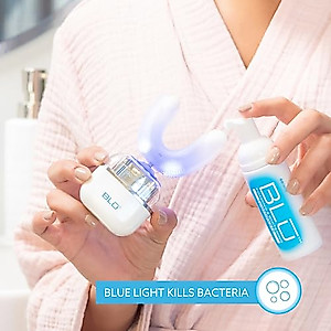 GO SMILE BLU Foaming Whitening Toothpaste for Blue-Light Toothbrushes, Light Activated Stain Removal & Enamel Whitening Formula to Freshen Breath & Clean Teeth Without Sensitivity, Mint Flavor 2.3 oz
