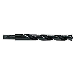 Century Drill & Tool 24731 Pro Grade Black Oxide Drill Bit, 31/64" Reduced Shank