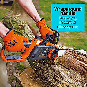 BLACK+DECKER 40V MAX* Cordless Chainsaw, Tool Only, 12 in. (LCS1240B)