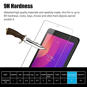 KLWAINM [2 Pack] Tablet Tempered Glass Screen Protector For TCL Tab Family/Disney Edition Tablet 8.0 Inch with 2.5D 9H Anti Scratch Transparent HD Clear Bubble Free Protective Film