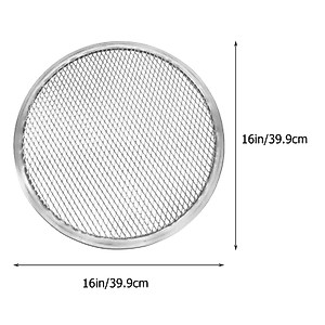BESTonZON Pizza Pan, 16 Inch Pizza Tray with Holes, Seamless Aluminum Pizza Screen, Non Stick Mesh Net Baking Tray Cookware Kitchen Tool For Oven, BBQ, Kitchen Restaurant