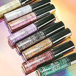 URBAN DECAY Heavy Metal Glitter Eyeliner, Disco Daydream - Silver Holographic Glitter - Water-Based Formula - Long-Lasting, Buildable, Quick Drying