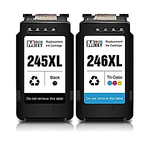 MeetRGB remanufactured Replacement for 245XL and 246XL Ink Cartridge Canon PG-245 CL-246 for Pixma iP2820 MX490 MX492 MG2520 MG2920 MG3029 MG3020 MG2420 TS3420 TS3120 TS3129 TS3320 TS3329 TR4520 MX492