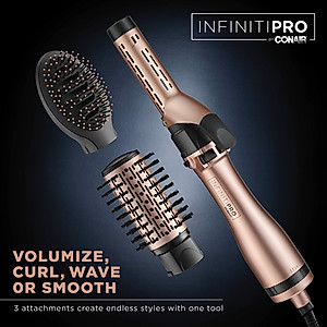 Conair Hot Air Multi-Styler, Rose Gold, Ceramic, Corded Electric, Volumize, Curl, Wave, Smooth