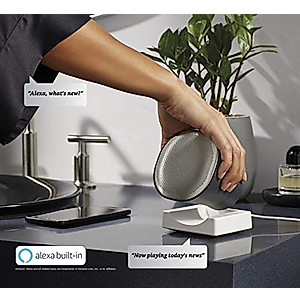 KOHLER Moxie Alexa Enabled Showerhead, Bluetooth Shower Speaker, Shower Radio, Rechargeable Speaker, Portable Speaker, 2.5 GPM, K-28238-NKA-BN, Vibrant Brushed Nickel