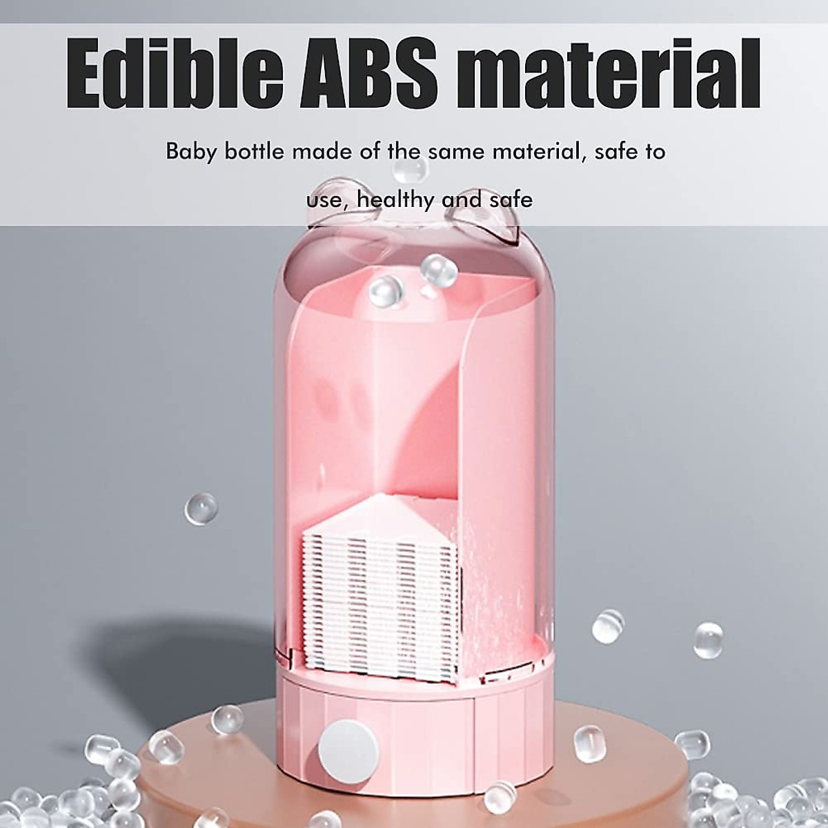 Automatic Cotton Pad Dispenser, Press Out Makeup Cotton Holder, Translucent Wall Mounted Design, ABS Material, Best Women (Powder (get 50 Cotton Pads))