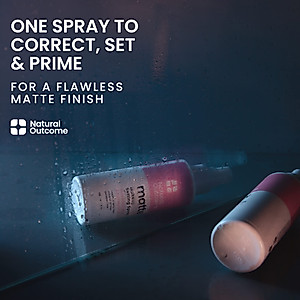 natural outcome Matte Makeup Setting Spray | Mattifying Lock In Makeup Setting Mist | Keeps Makeup Fresh All Day | Add Vibrance & Shine to Your Look | Oil-Free Vegan Formula for All Skin Types | 4 oz