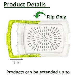 RUILOGOD 3 in 1 Kitchen Multifunction Sink Strainer Plastic Cutting Board Storage Basket, Over the Sink Chopping Board with Containers Retractable Drain Basket for Cutting Washing Draining (Gray)