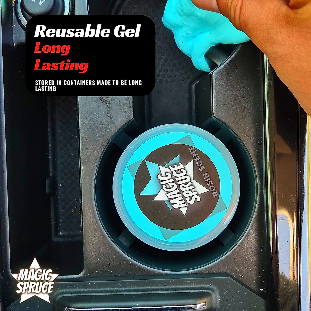 FINOCLAY Car Cleaning Gel Kit for Interior, Non-Water Car Detailing Putty, Scented Car Dashboard Cleaner, Car Cleaning Products, Upholstery Dust Remover, Vent, Reusable PC Laptop, Keyboard Cleaner