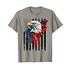 American Flag Eagle Shirt Men Kids Patriots America Eagles T-Shirt
