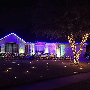 25 Pack Purple Christmas Replacement Bulbs C7 Glass Replacement Bulbs for Outdoor String Light, Patio Lights, C7/E12 Candelabra Base 5 Watt Great for Night Lights and Christmas Bulbs