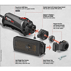 RotoZip DM10-10 Dust Vault Attachment for Spiral Saw Tools, Black