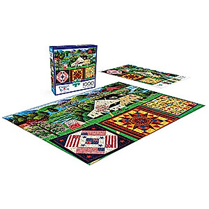 Buffalo Games - Charles Wysocki - The Quiltmaker Lady - 1000 Piece Jigsaw Puzzle, Green