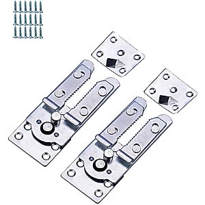 Sectional Sofa Connector, Tiberham 2 Pcs Snap Style Couch Sofa Clips Furniture Connector, Heavy Duty Metal Snap Interlocking Clip Connecting Bracket