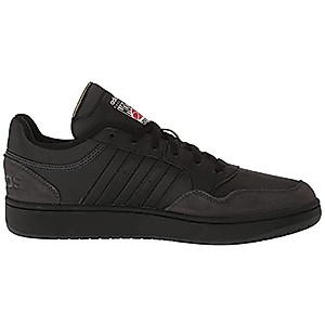 adidas Men's Hoops 3.0 Low Basketball Shoe, Black/Black/Carbon, 10