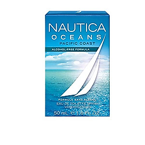 Nautica Oceans Pacific Coast Eau de Toilette 1.6 fl oz (Pack of 1), Notes of Apple, Cyclamen, and Amberwood, Men's Fragrance, Long Lasting, Everyday Fragrance, Travel Size