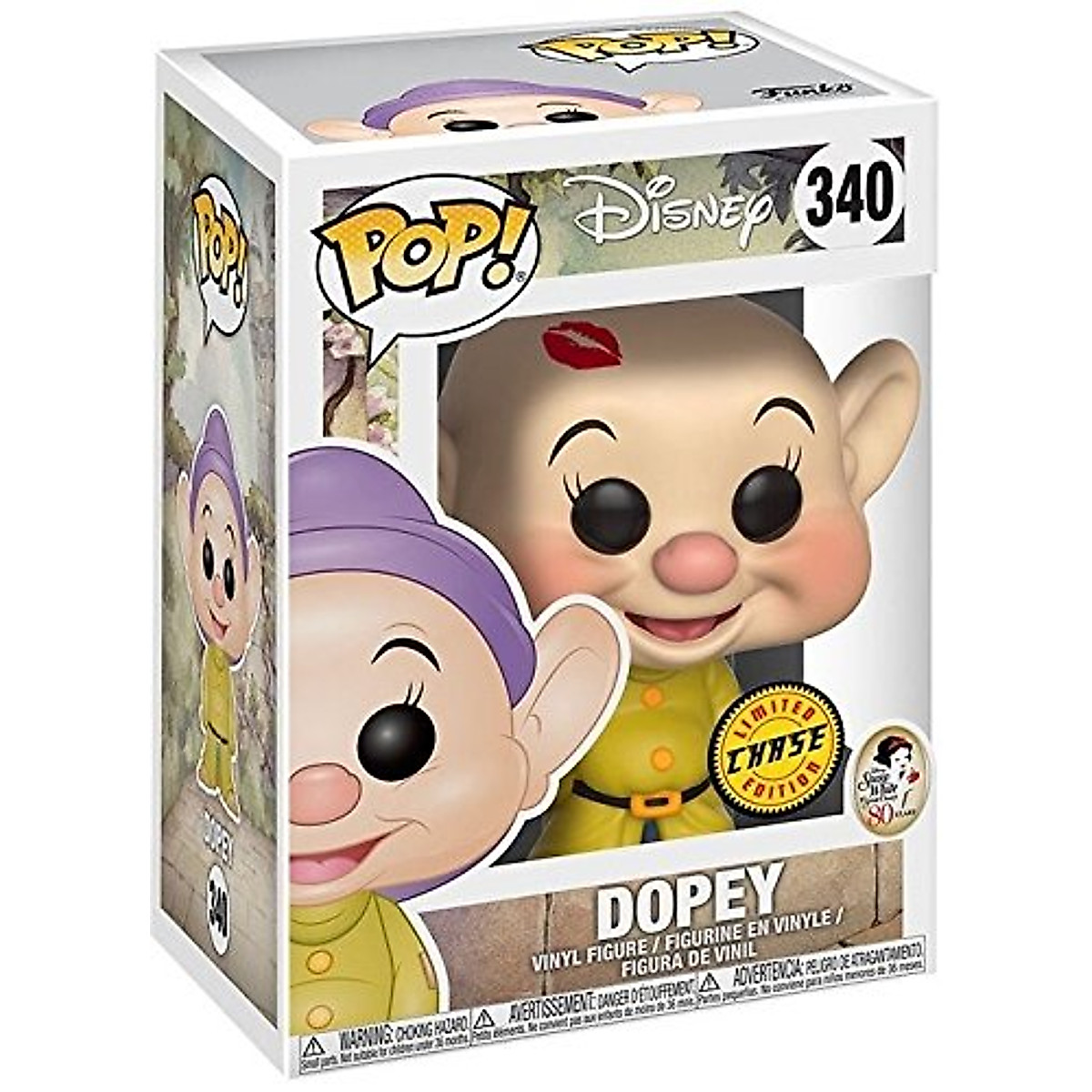 Disney: Snow White and the Seven Dwarfs - Dopey Limited Edition Chase Funko Pop! Vinyl Figure (Includes Compatible Pop Box Protector Case)
