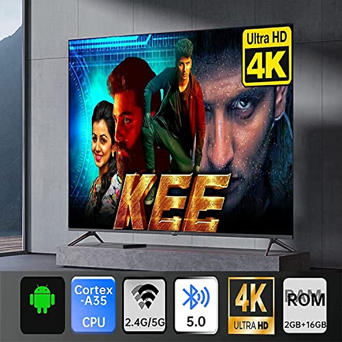 IPTV Box with 4K Live Channels Supports WiFi 4K UHD 2.4GHz/5GHz Bluetooth 4.2