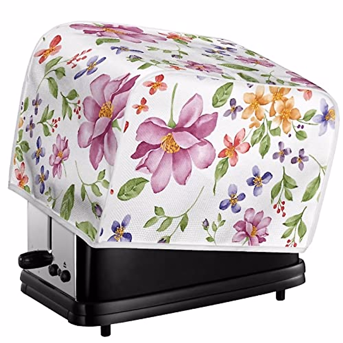Gomyblomy Flowers 4 Slice Toaster Appliance Cover Bread Toaster Cover Bakeware Protector, Kitchenware