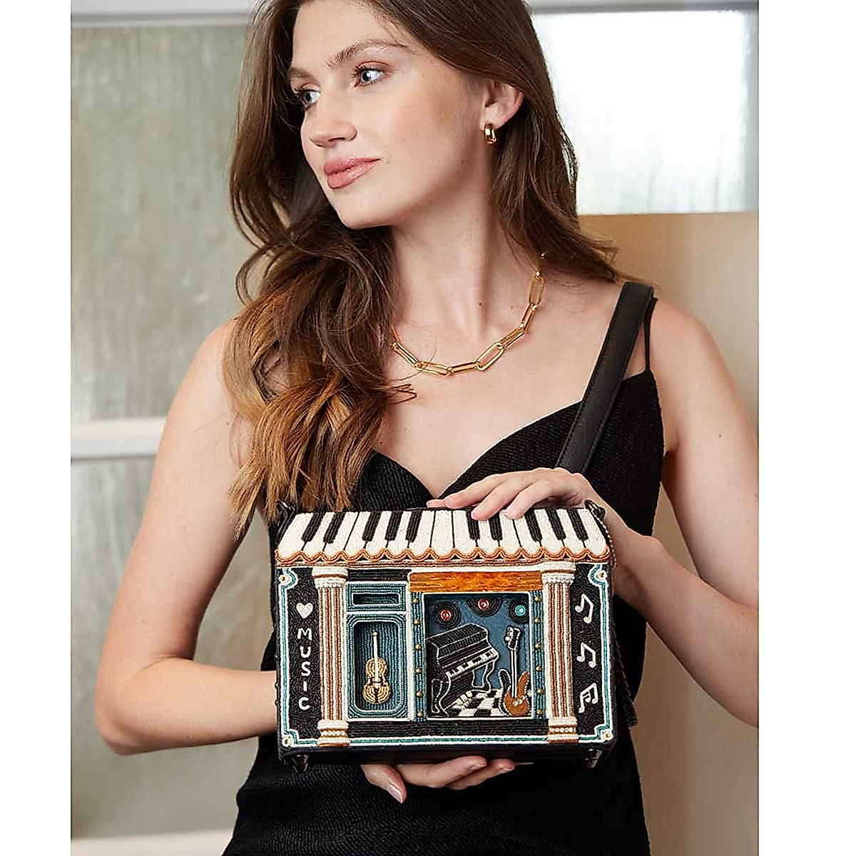 Mary Frances Music Shop Crossbody Handbag, Multi