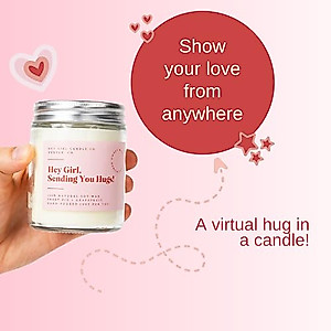 Hug in A Jar Candles Gifts for Women, Thinking of You Gift Candles, Sweet Fig + Grapefruit 10oz Long Lasting Aromatherapy Candle in Glass Jar with Gift Box