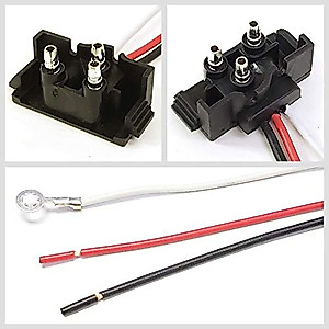 UrMarketOutlet 10x 9 Long 3 Prong Wire Plug Pigtail Right Angle Double Contact Signal Back up Light Work with Sealed Truck Trailer (LHTPT9530)