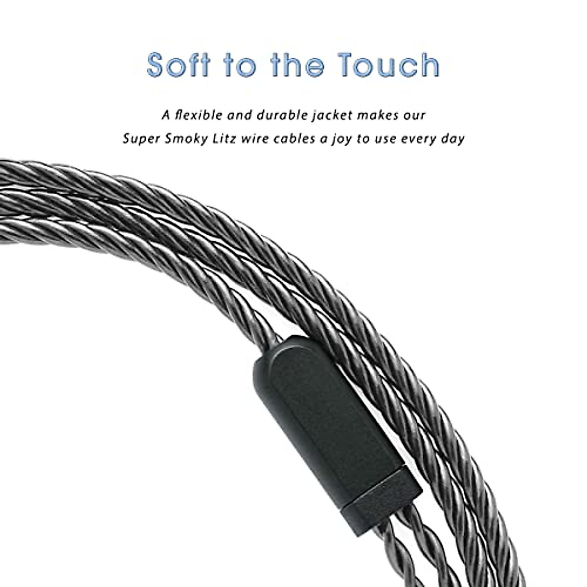 Campfire Audio Super Smoky Litz IEM Cable | MMCX Cable Replacement Headphone Cable | 3.5mm TRS Connector