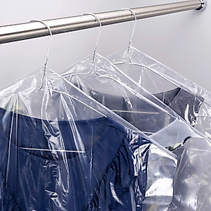 HANGERWORLD 20 Clear 45inch Dry Cleaning Laundry Polythylene Garment Cover Protector Bags 80 Gauge