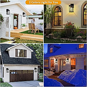 Aqonsie Solar Porch Lights Outdoor with 3 Lighting Modes & Motion Sensor, Elegant Solar Barn Lights Outdoor Waterproof Solar Wall Sconce Lights, Solar Lanterns for Barn Shed Yard Garage Chicken Coop