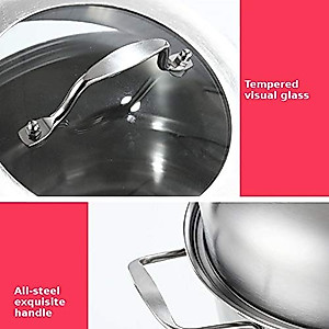 28cm Stainless Steel Three Layer Thick Steam Pots Soup Steamer Universal Cooking Boilers for Induction Cooker Gas Stove Pot